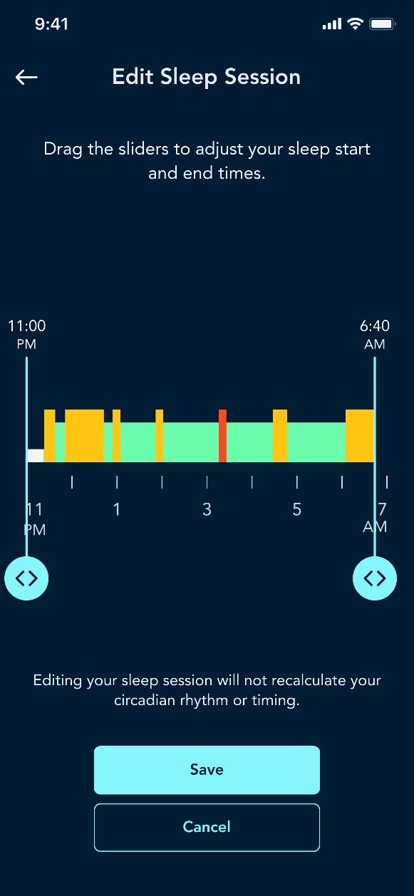 Editing, Removing, and Restoring Your Sleep Session – Sleep Number