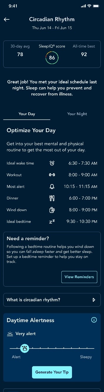 Sleep Number® app: Daytime Alertness – Sleep Number